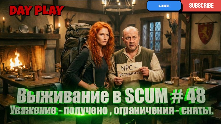 Выживание в SCUM # 48 Уважение - получено , ограничения - сняты.