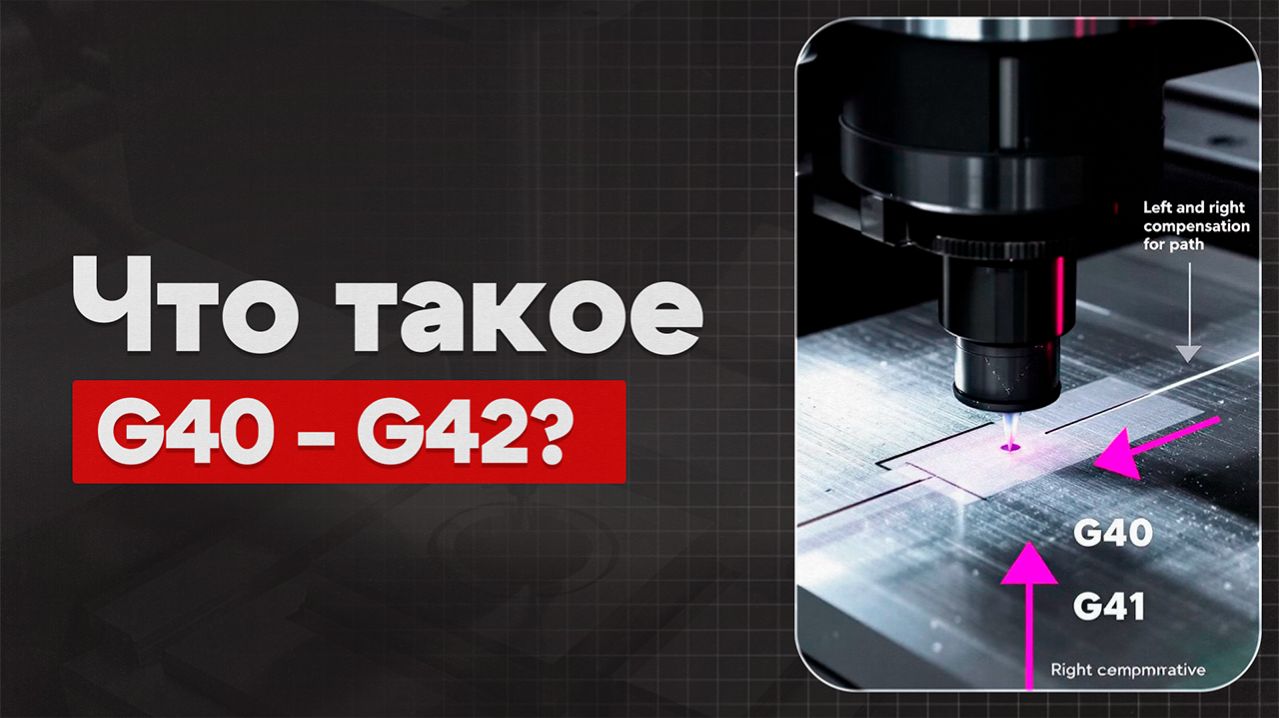 G40, G41 и G42 в ЧПУ:  Коррекция радиуса | Теория, Определение, Пример  | CNC | G-код
