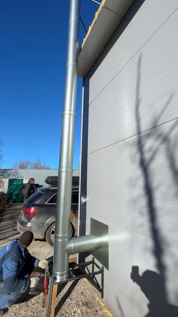 Монтаж дымохода Пеллетного котла Пеллетор ЭКО 20