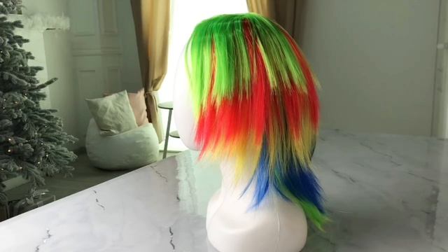 Парик карнавальный РАДУГА-ДУГА, YH-013A