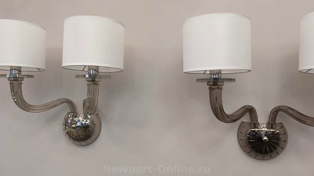 Бра NEWPORT 8682/A nickel cognac