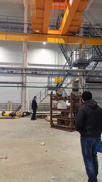 Завершили монтаж двухбалочного крана 10 тонн. Пролет 22,5 метра