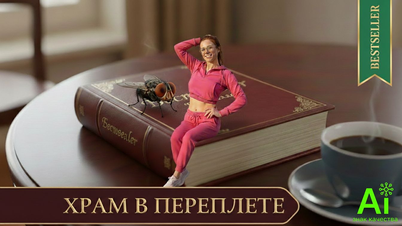 ИИ клип. Храм в переплете