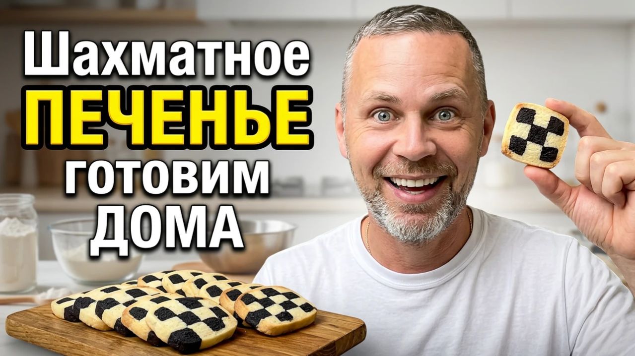 Шахматы на тарелке: Готовим оригинальное шахматное печенье!