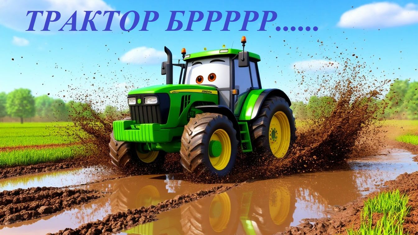 Трактор БРРРР 🚜 Учим звук Р весело. Песенка для малышей