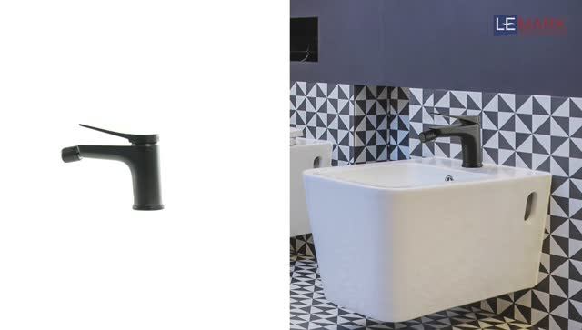 Смеситель для биде с донным клапаном Lemark Bronx LM3708BL