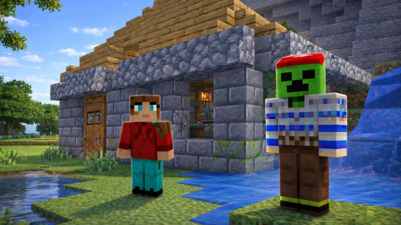 Юра и мама выживают в мире 200 на 200 блоков