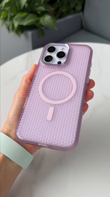 Силиконовый чехол Соты для iPhone - с MagSafe