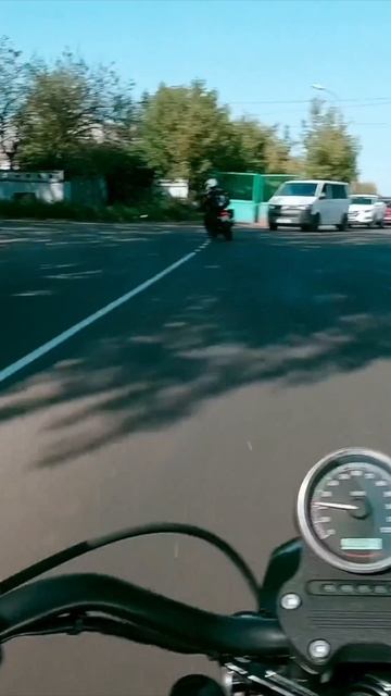 По загородной дороге на Harley Davidson Sportster 1200