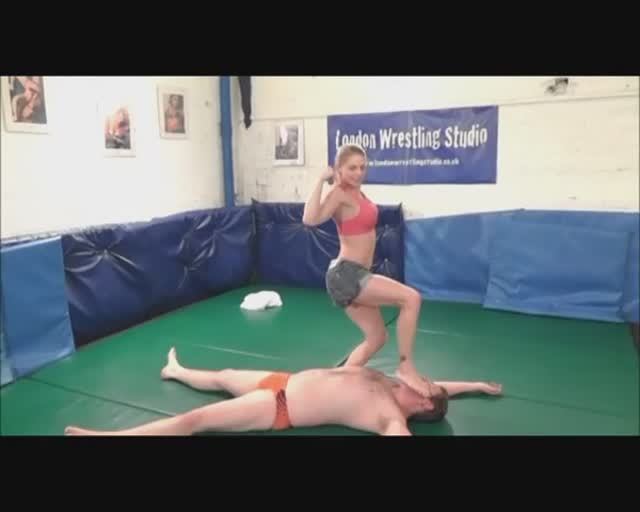 Mixed wrestling - девушка доминирует над парнем 8. Часть 2