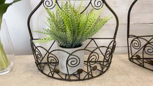 Подвесное кашпо МИЛЫЕ ЗАВИТКИ малое, металл, 32х31 см, 8498800/9806828, 8498800-9806829