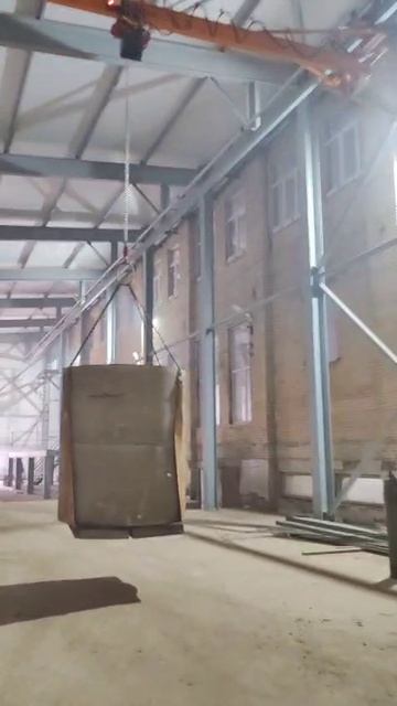 Работа подвесной кран-балки 2 тонны от «Роскран» // Пролет 7,5 м, высота подъема 8 м