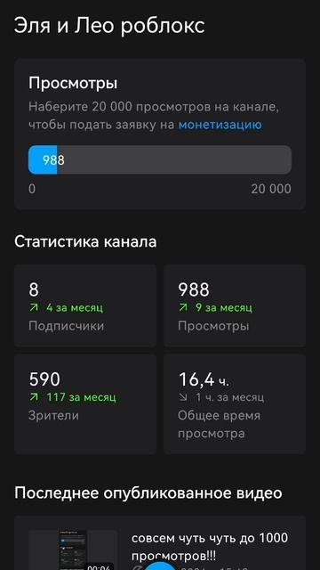 давайте ещё чуть чуть и будет 1000 просмотров