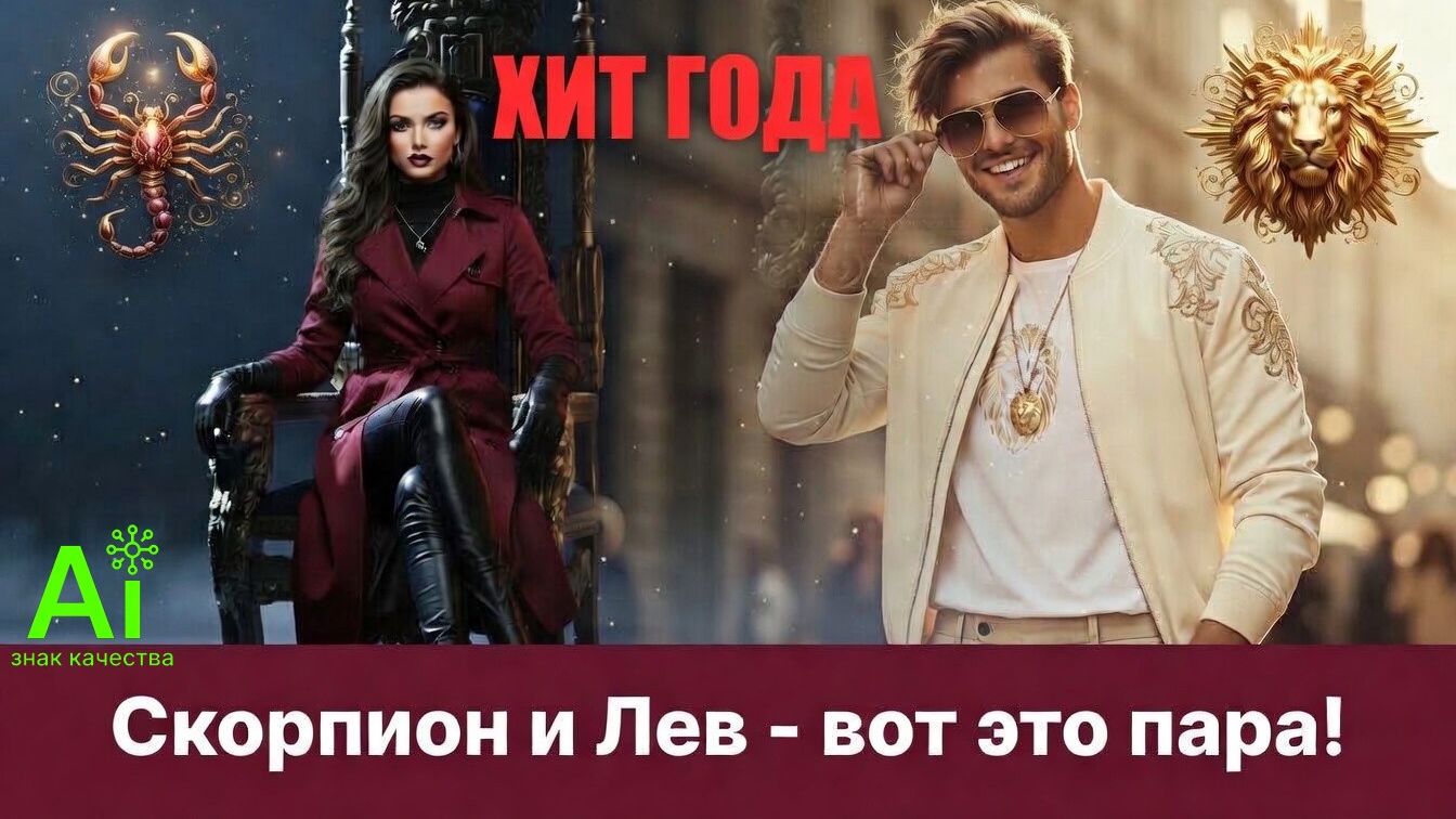 ИИ клип. Скорпион и Лев