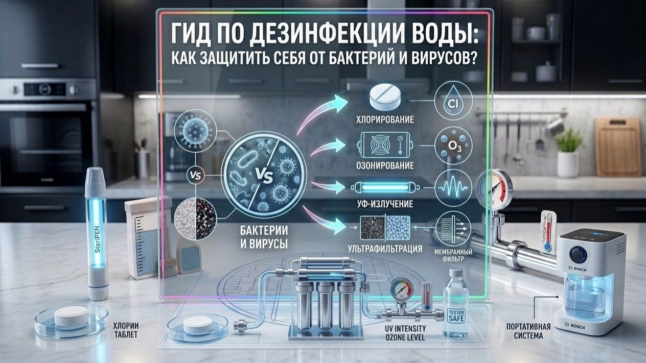 Гид по дезинфекции воды: Как защитить себя от бактерий и вирусов?