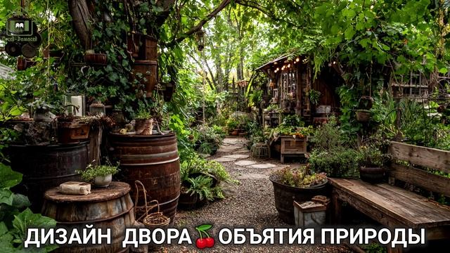 Дизайн двора дачи и сада 🌳 в объятиях природы идеи для вдохновения (60)