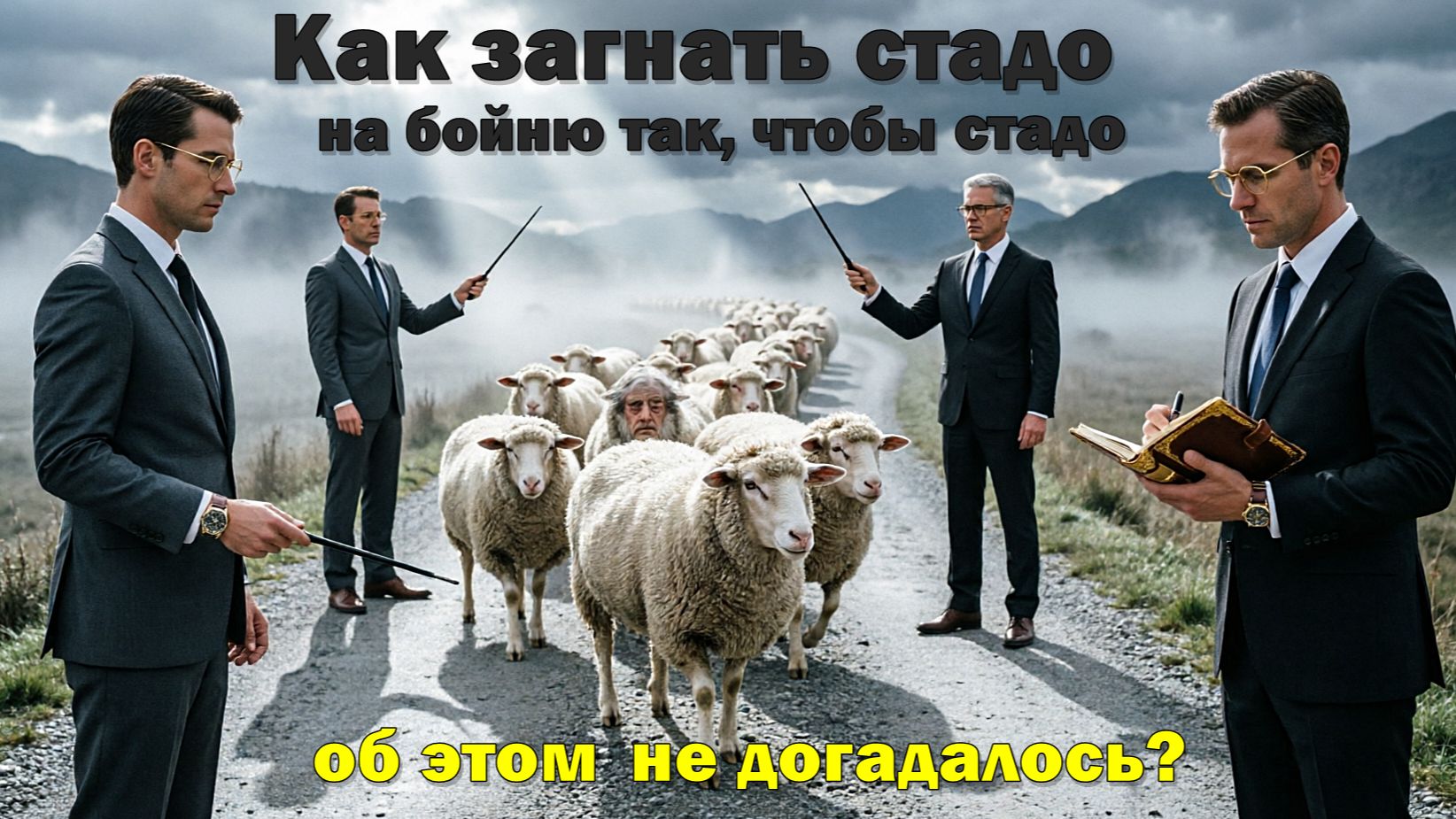 Как загнать стадо на бойню так, чтобы стадо об этом не догадалось и не начало сопротивляться?
