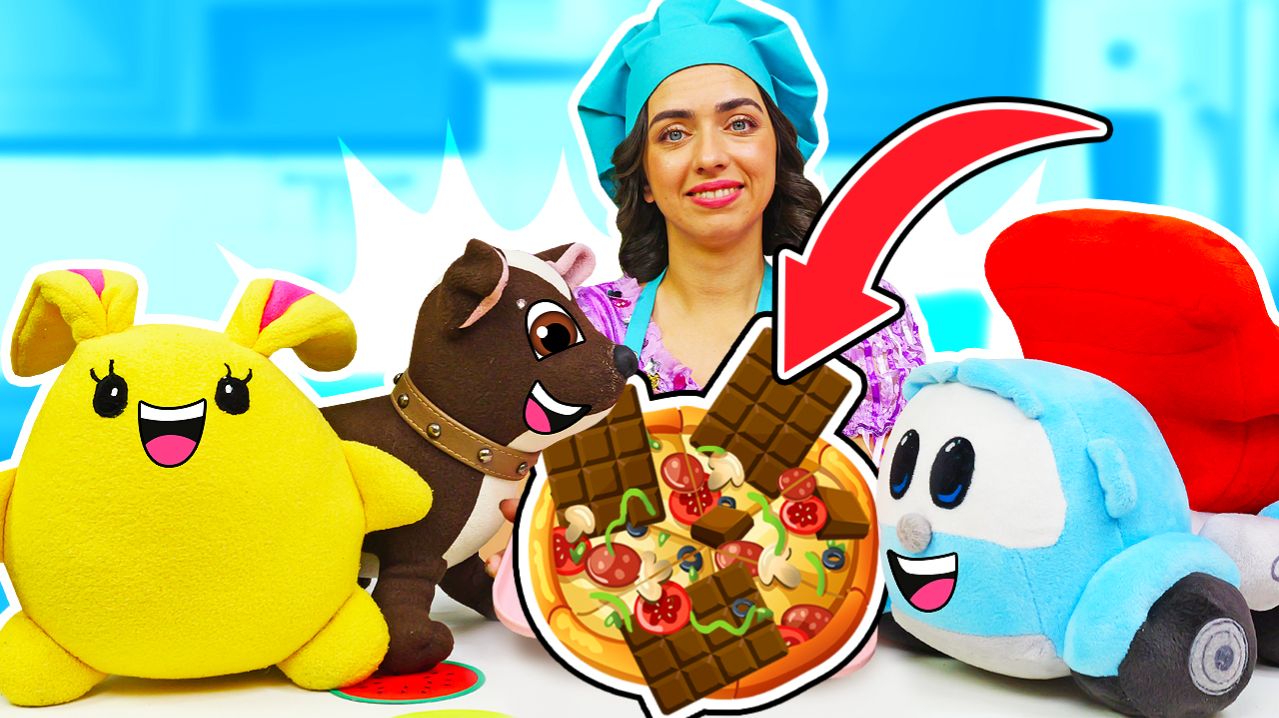 Шоколадная пицца 🍫🍕 Детское шоу «Готовлю игрушкам» – игры для детей в готовку из пластилина