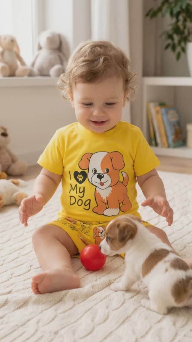 Комплекты (футболка и шортики) для малышей от полугода до полутора лет - «Бонито Кидс»