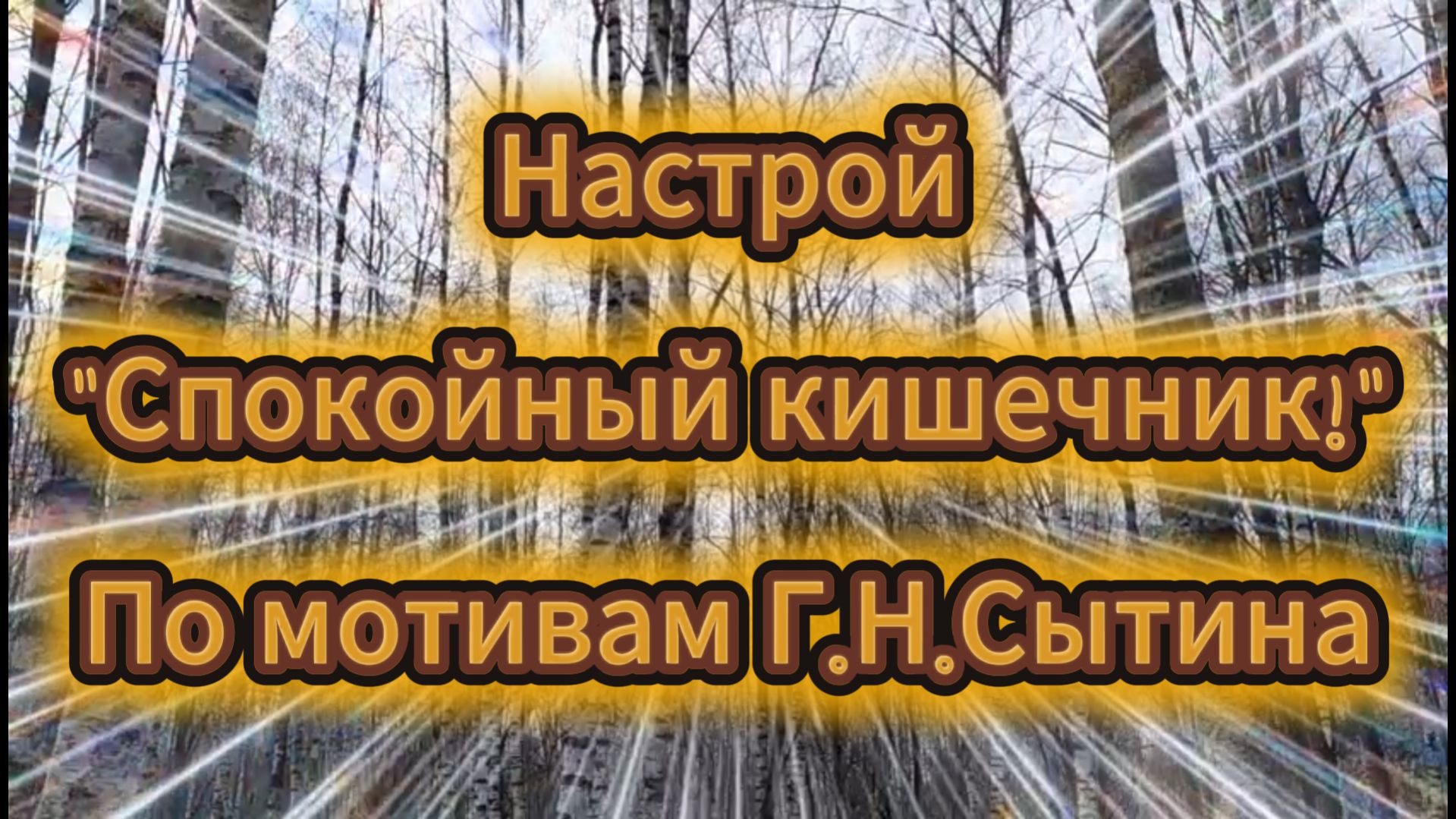 Настрой по мотивам Г.Н. Сытина