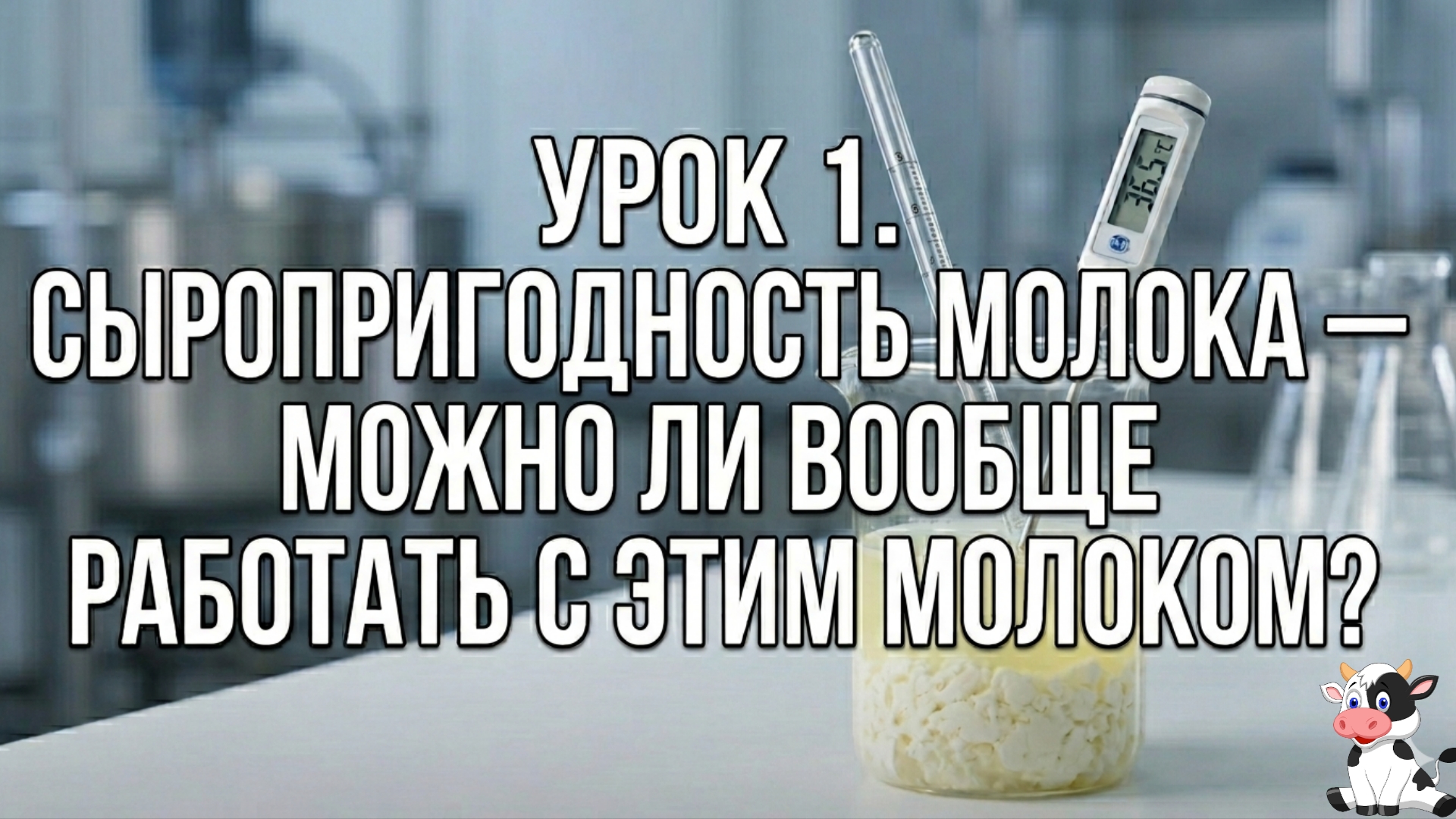 Урок 1. Сыропригодность: можно ли работать с этим молоком