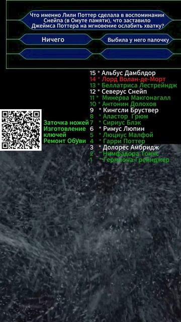 Кто ты в "Гарри Поттер и Орден Феникса"  вопрос № 14