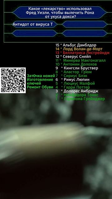 Кто ты в "Гарри Поттер и Орден Феникса"  вопрос № 13