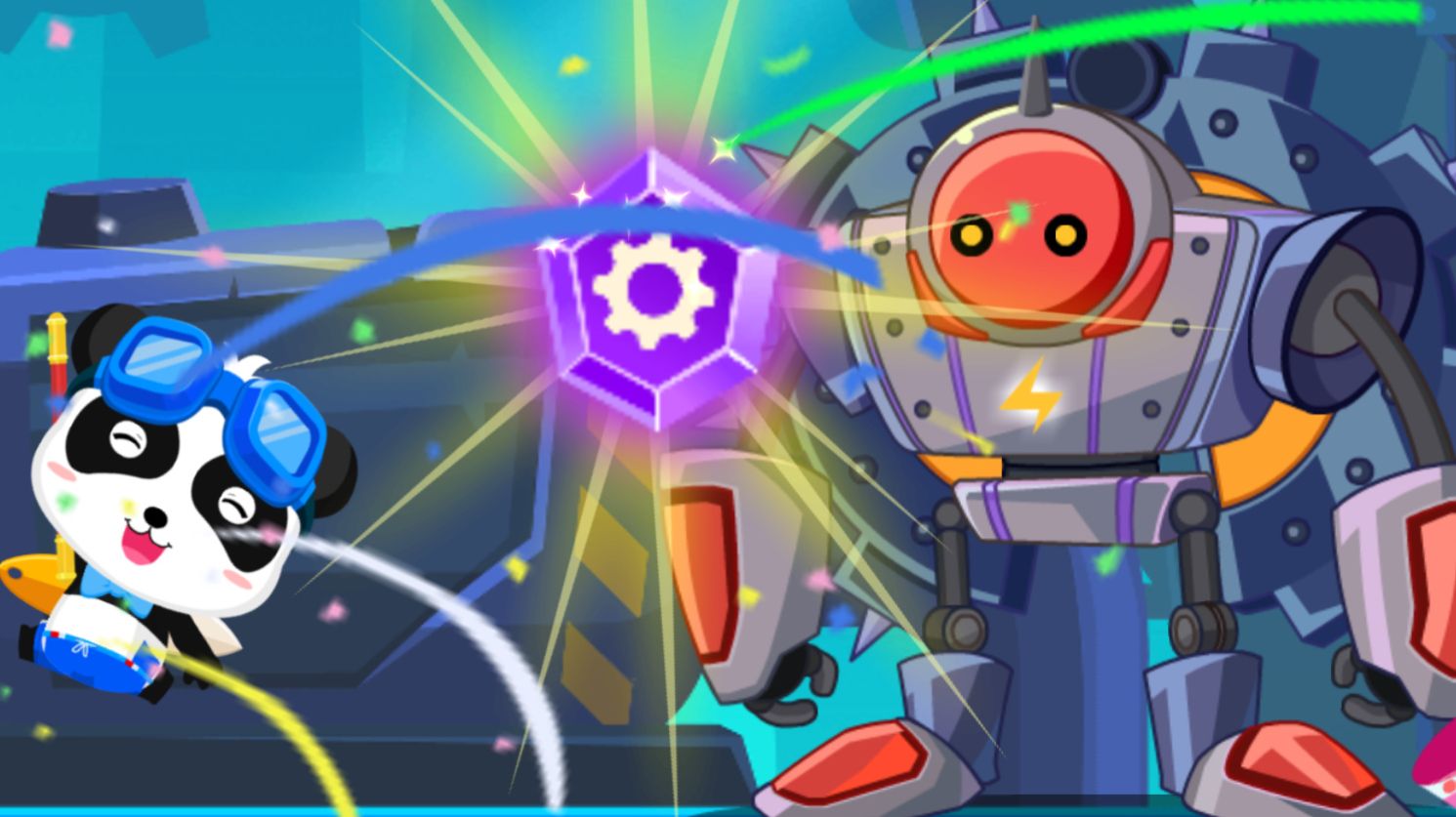 Панда. Школьный автобус. Бейби бас. Радужный кристалл и камень силы. Для детей. ч 35