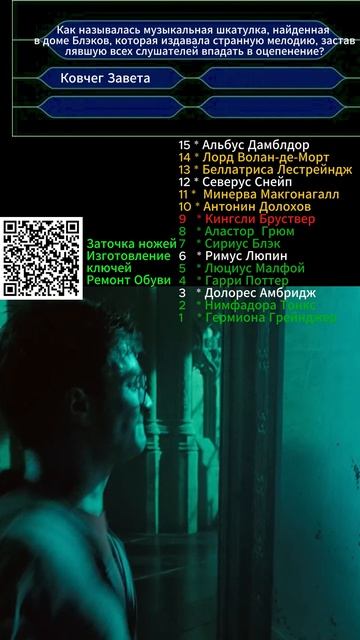 Кто ты в "Гарри Поттер и Орден Феникса"  вопрос № 9