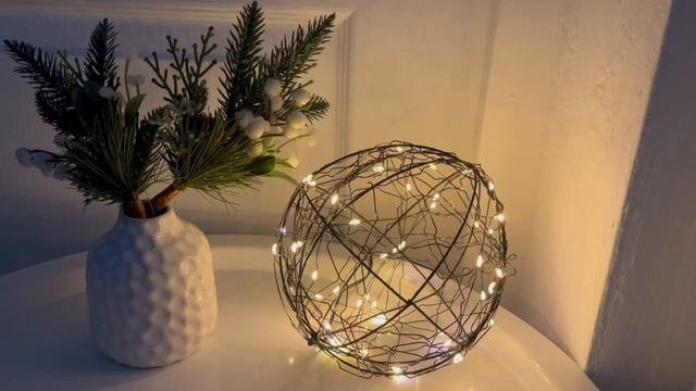 Декоративный светящийся шар РОТТО, металл, чёрный, AMZ141000