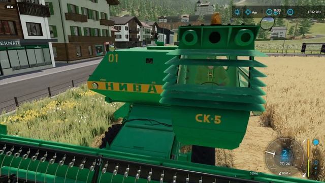 FS 22 - Обзор СК-5 Нива с интерактивным управлением и раздельным комбайнированием