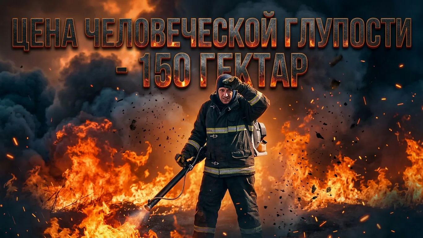 Цена человеческой глупости - 150 гектар выжженной пустыни