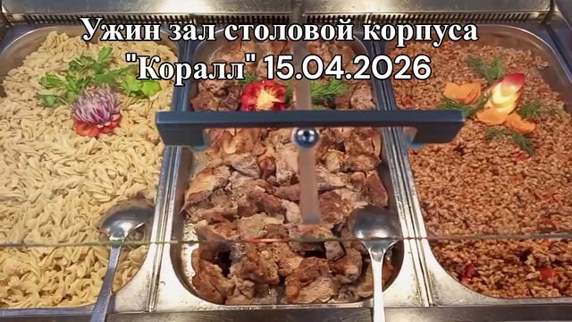 15.04.2026 ужин зал столовой корпуса Коралл, 2 эт.