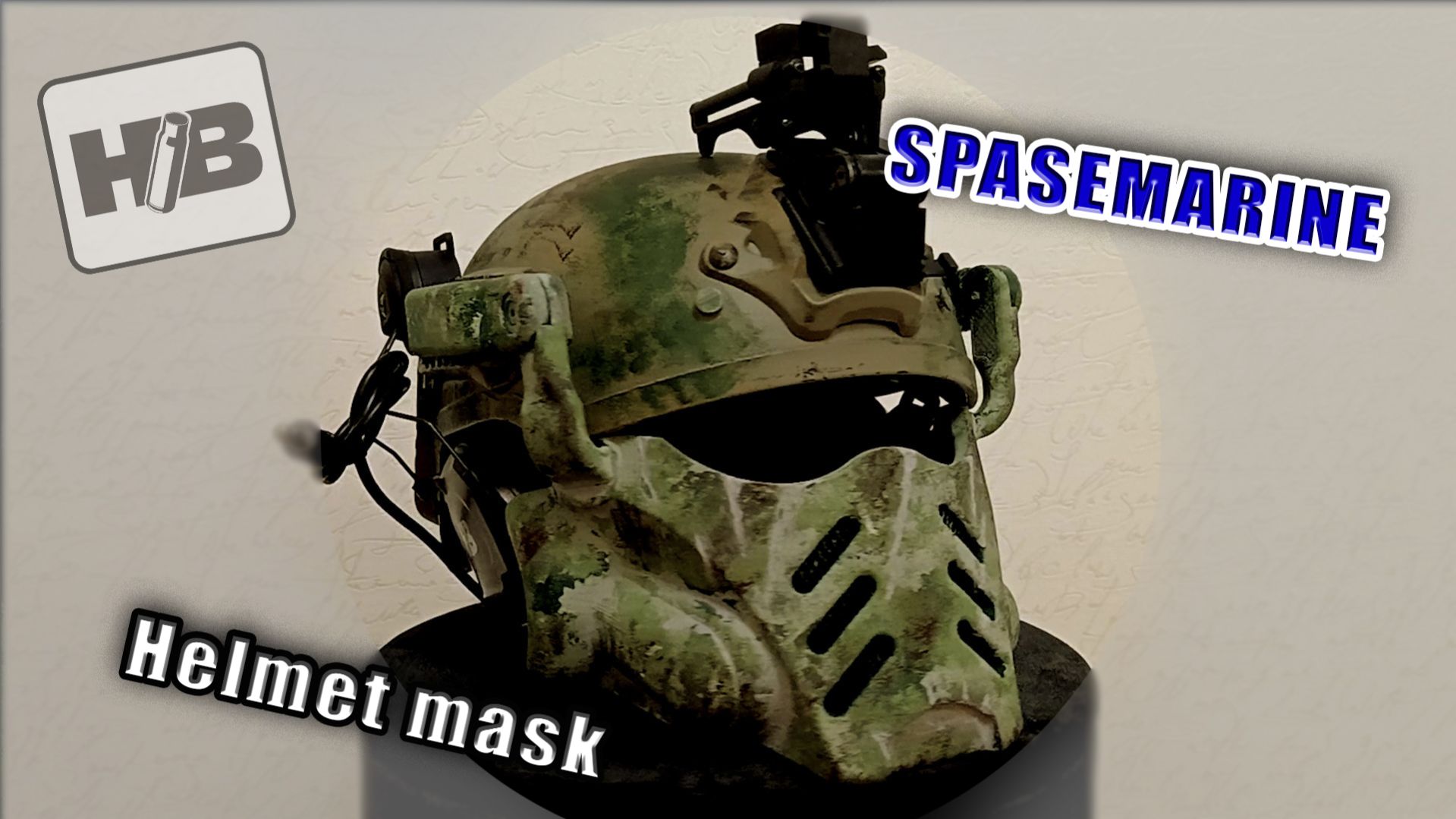 SpaceMarine helmet mask (on a 3D printer)
