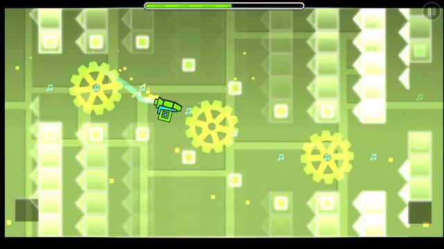 Играю в Geometry Dash. Прохожу уровень The Ninhtmare