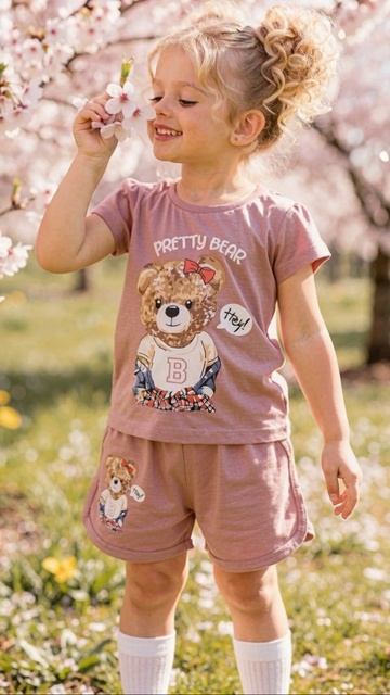 арт. WB: 918150256 - Легкий и удобный трикотажный комплект c медведем от "Бонито Кидс"