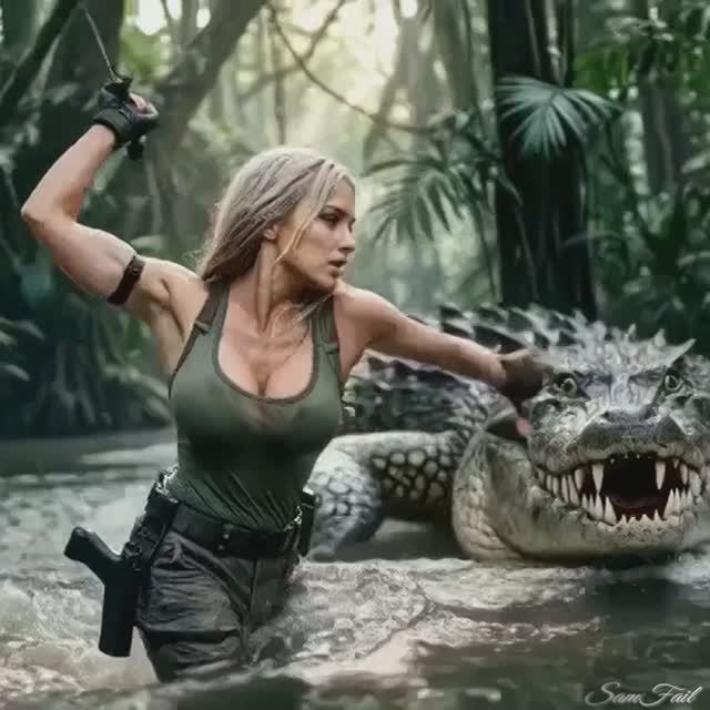 Битва с крокодилом: последний выстрел!