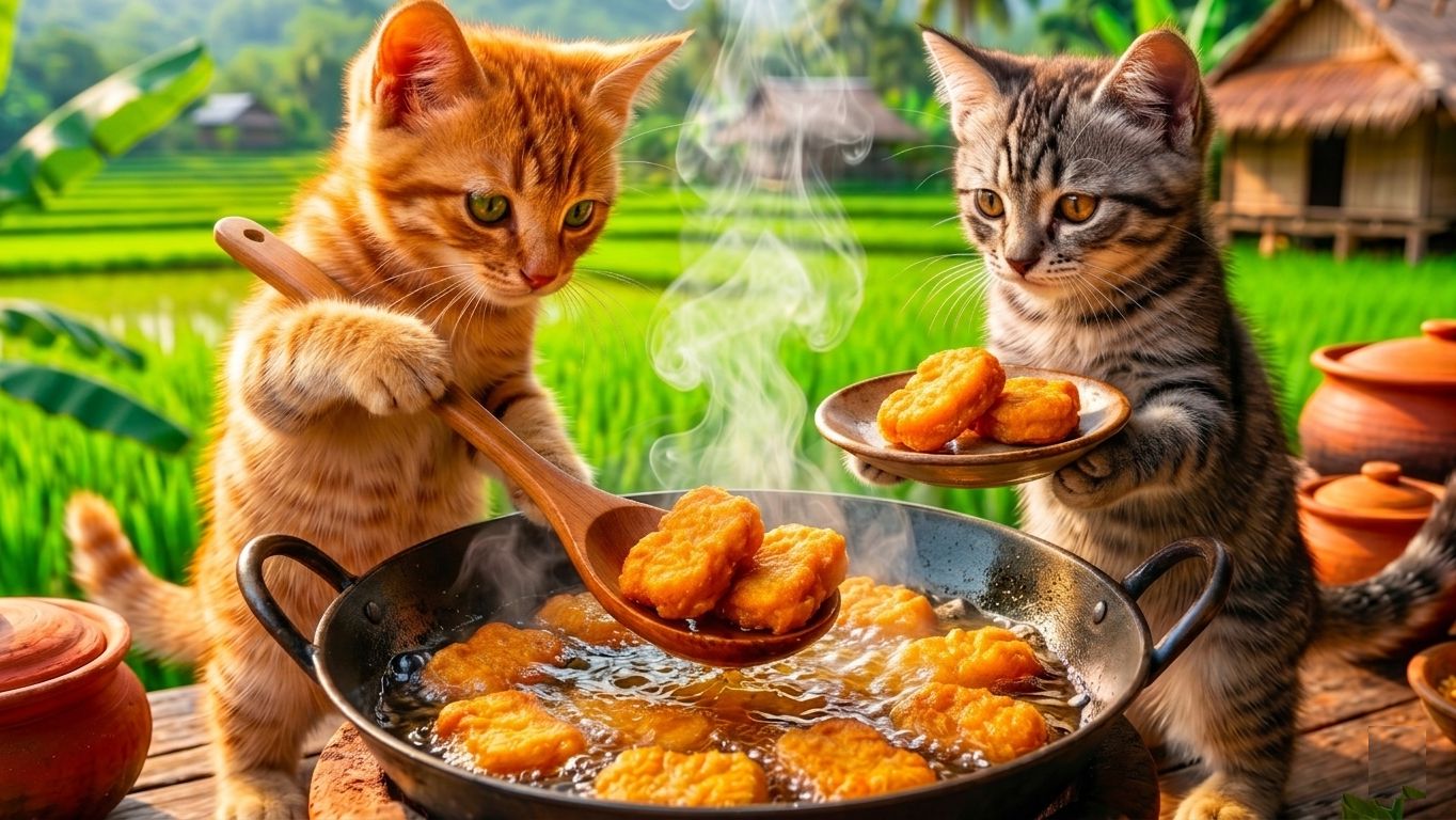Мои маленькие Котята сделали Наггетсы