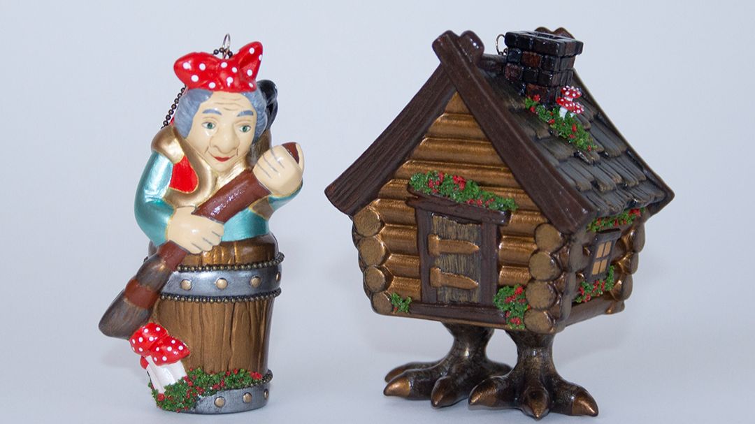 Набор елочных игрушек из фарфора