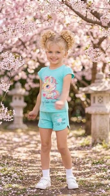 арт. WB:  918150257 - Легкий и удобный комплект (футболка и шорты) c пони от "Бонито Кидс"