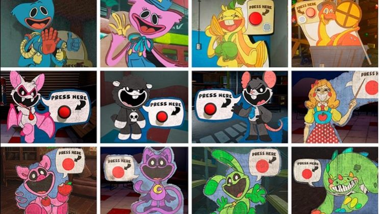 Поппи Плейтайм Все картонные фигуры - игра Poppy Playtime