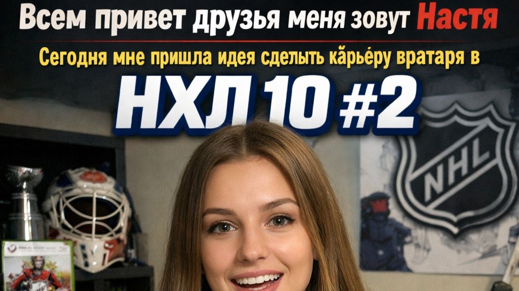 Всем привет друзья меня зовут Настя сегодня мне пришла идея сделать карьеру вратаря в НХЛ 10 #2