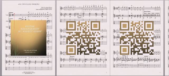Опавшие листья (mus.J.Kosma, lyr.J.Prevert) Ноты для вокала и гитары