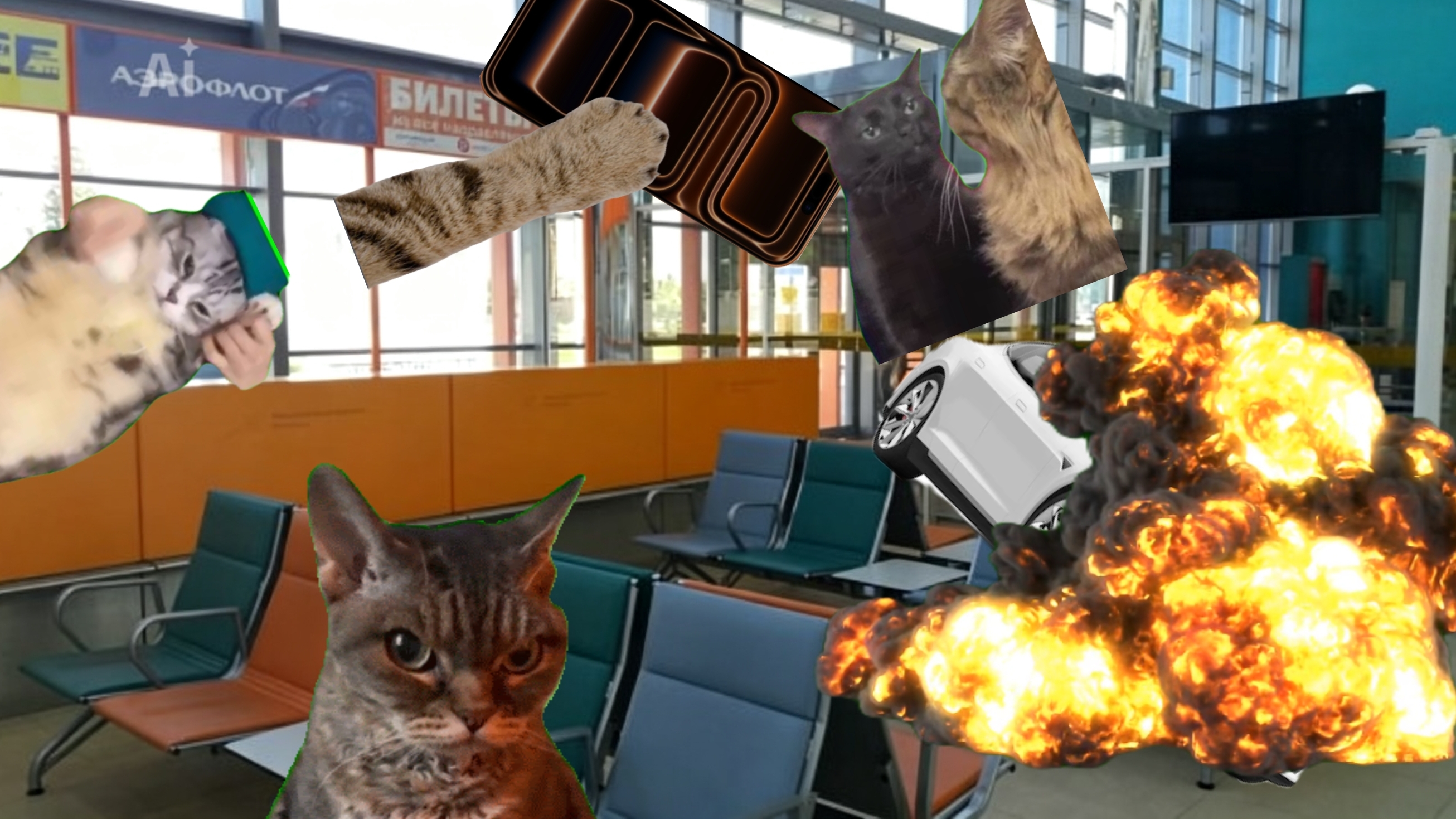 Путешествие в Волгоград (Точнее в Москву) КОТ МЕМЫ Шестая Серия.