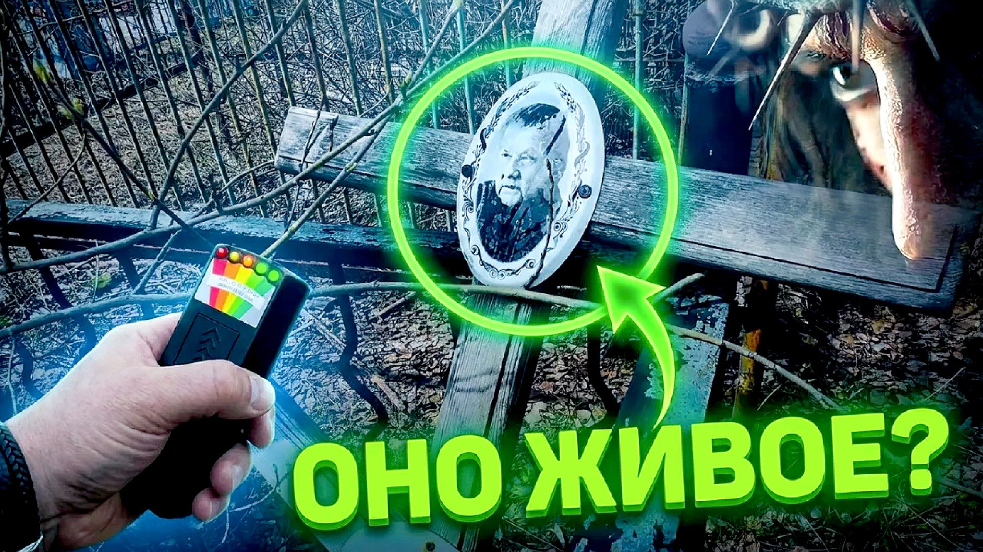 КТО ЗДЕСЬ Неожиданная реакция детектора на кладбище