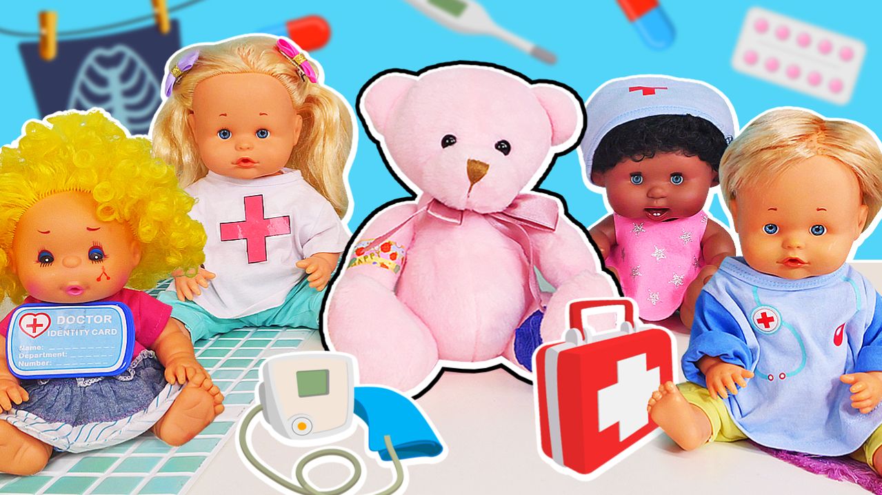 Игра в доктора в детском саду: куклы пупсы Беби Бон лечат игрушки 👩⚕️🧸 | Для детей