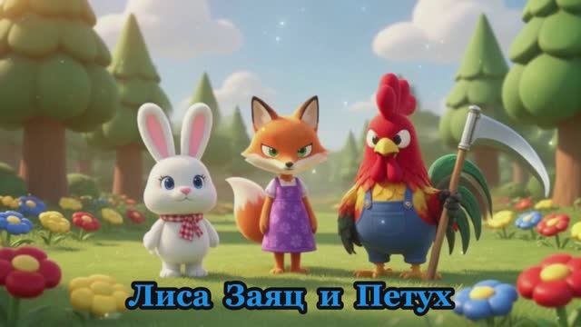 Лиса Заяц и Петух | Русская народная сказка | Сказка для детей | Аудиосказки