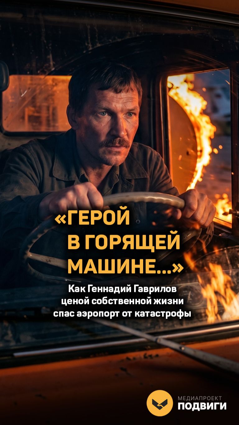 Отвёл горящие топливозаправщики от самолётов ценой собственной жизни