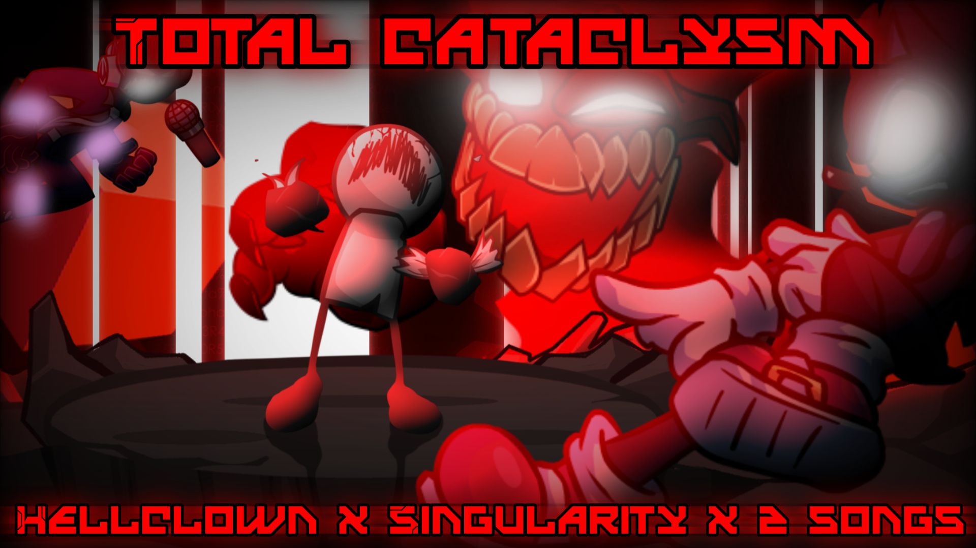 [FNF Mashup] Total Cataclysm [Hellclown X Singularity X 2 Songs]