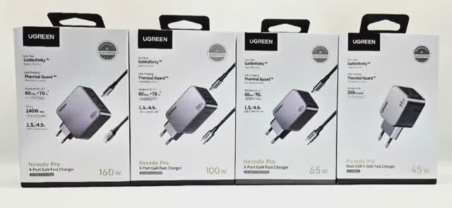 Зарядное устройство от UGREEN внешний обзор Nexode Pro, GaNInfinity, 45w,  65w, 100w, 160w #ugreen